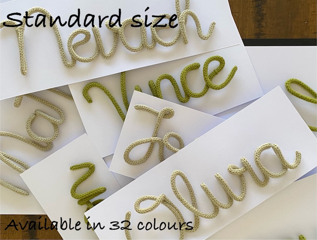 Customised Knitted Wire Name Sign: Nursery Room Decor, Kids Name, Wall ...