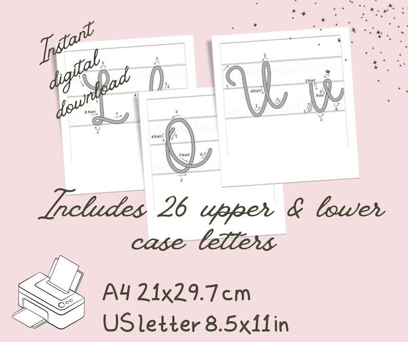 Printable Letter Template for Wire Art (uppercase + Lowercase Alphabet ...