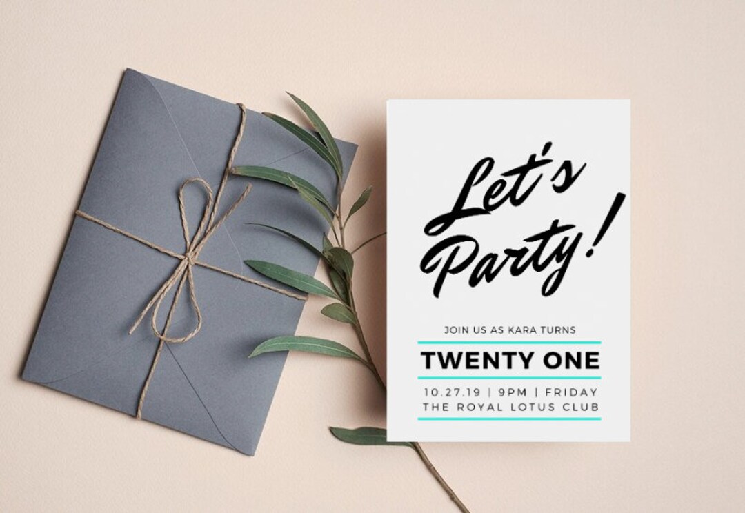 Editable Party Invitation Template, Let's Party, This Calls for a Party ...