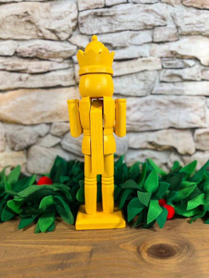 Hand Painted Colorful Nutcracker 12 Inches Yellow - Etsy