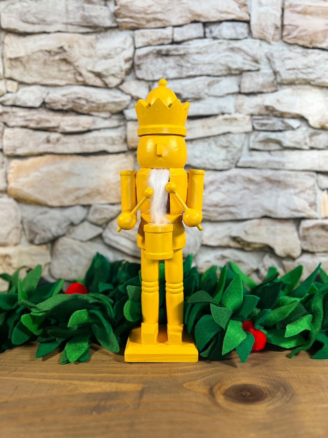 Hand Painted Colorful Nutcracker 12 Inches Yellow - Etsy