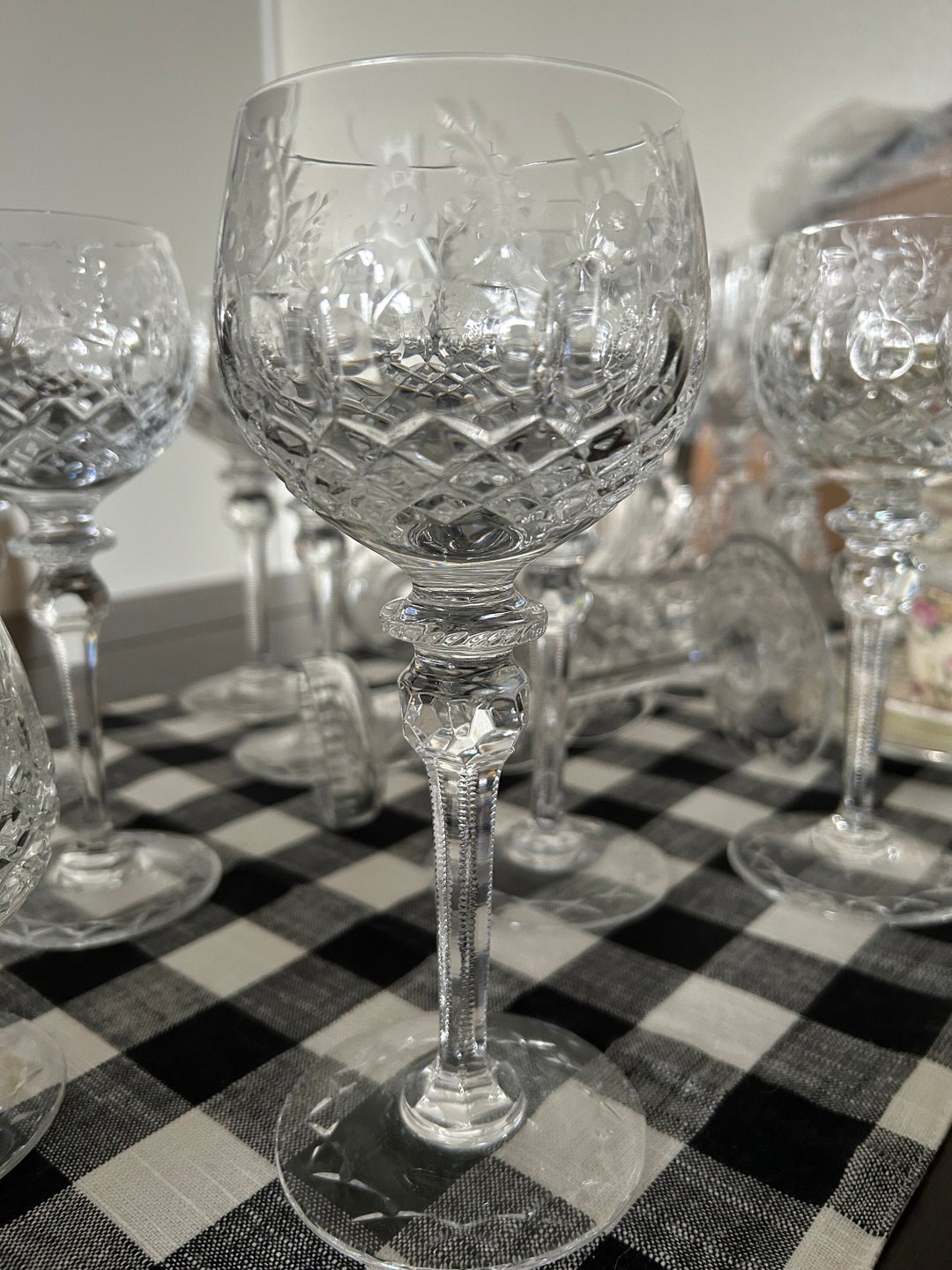 Fine Crystal Stemware-wine Glasses - Etsy