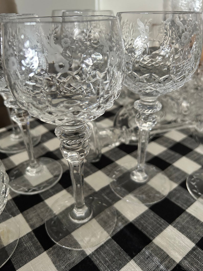 Fine Crystal Stemware-wine Glasses - Etsy