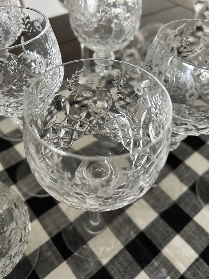 Fine Crystal Stemware-wine Glasses - Etsy