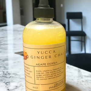 Yucca Ginger Chai Biotin Natural Shampoo & Deep Conditioner Set ...