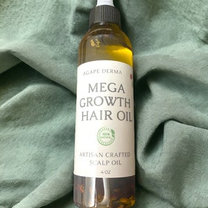 Mega Growth Nourishing Organic Hair Oil 4oz - Etsy