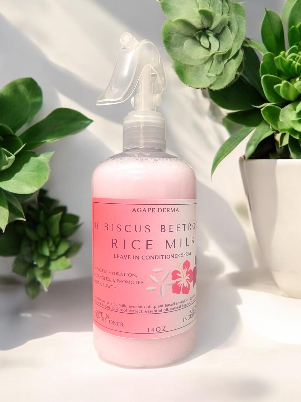 Herbal Leave in Conditioner Spray | Hibiscus Beetroot Rice Milk ...