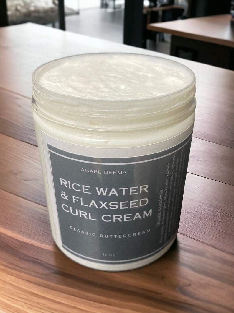 Fermented Rice Water & Flaxseed Curl Cream Infused With Hair Growth ...