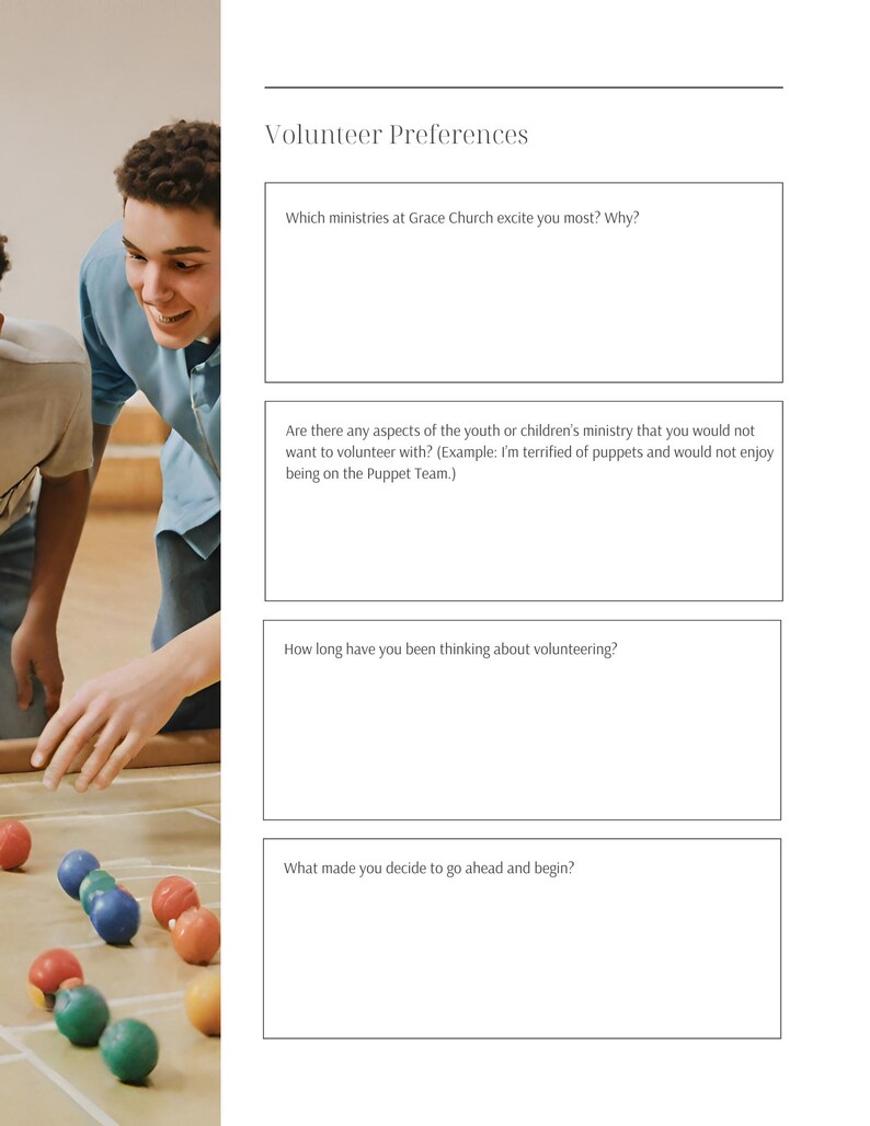 Volunteer Interview Packet for Use With Volunteers in Churches ...