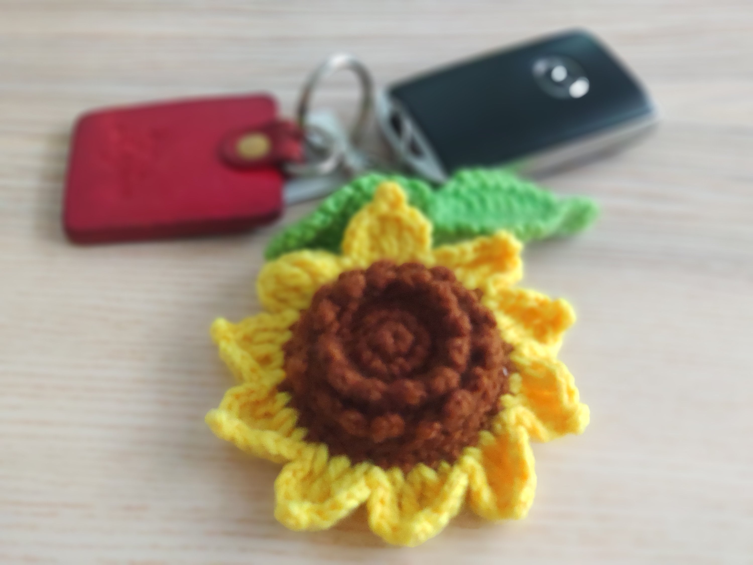 Crochet Sunflower Curtain Tie Back/sunflower Bag Charm/sunflower ...