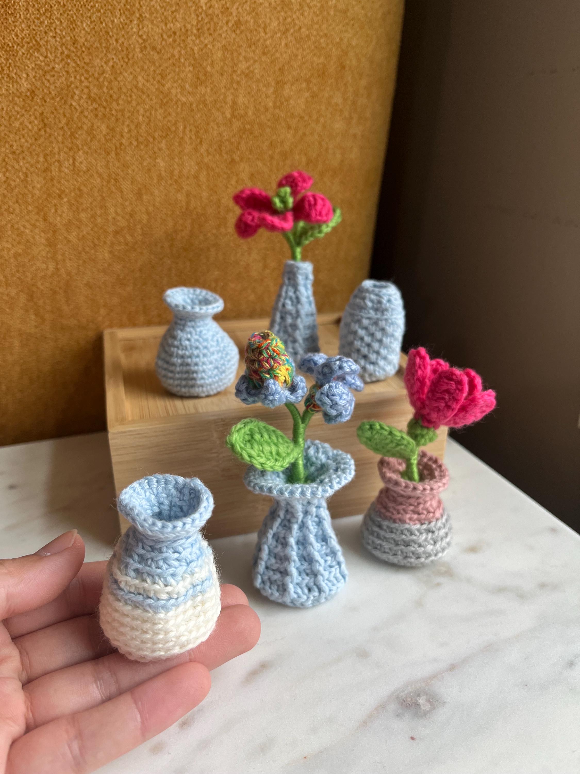 Handmade Crochet Mini Vase, Vintage Decor, Gift for Her - Etsy