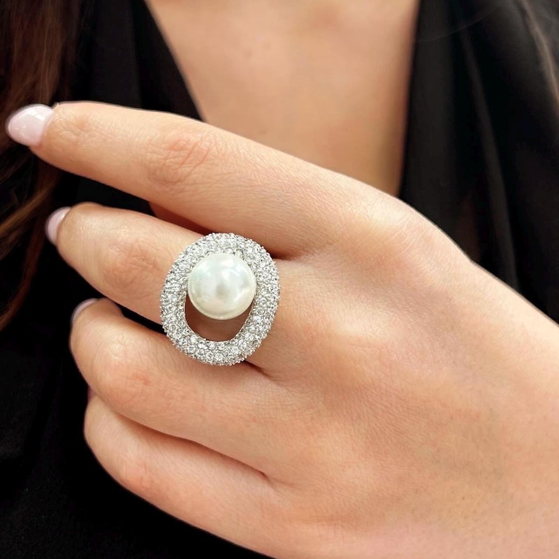 Big Pearl Ring - Etsy