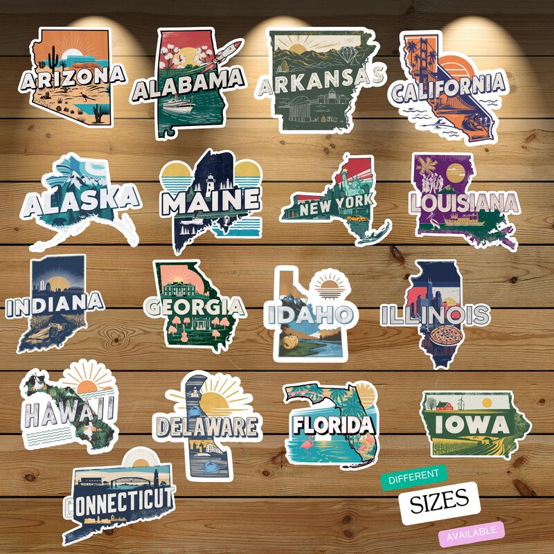 Die Cut States - Etsy