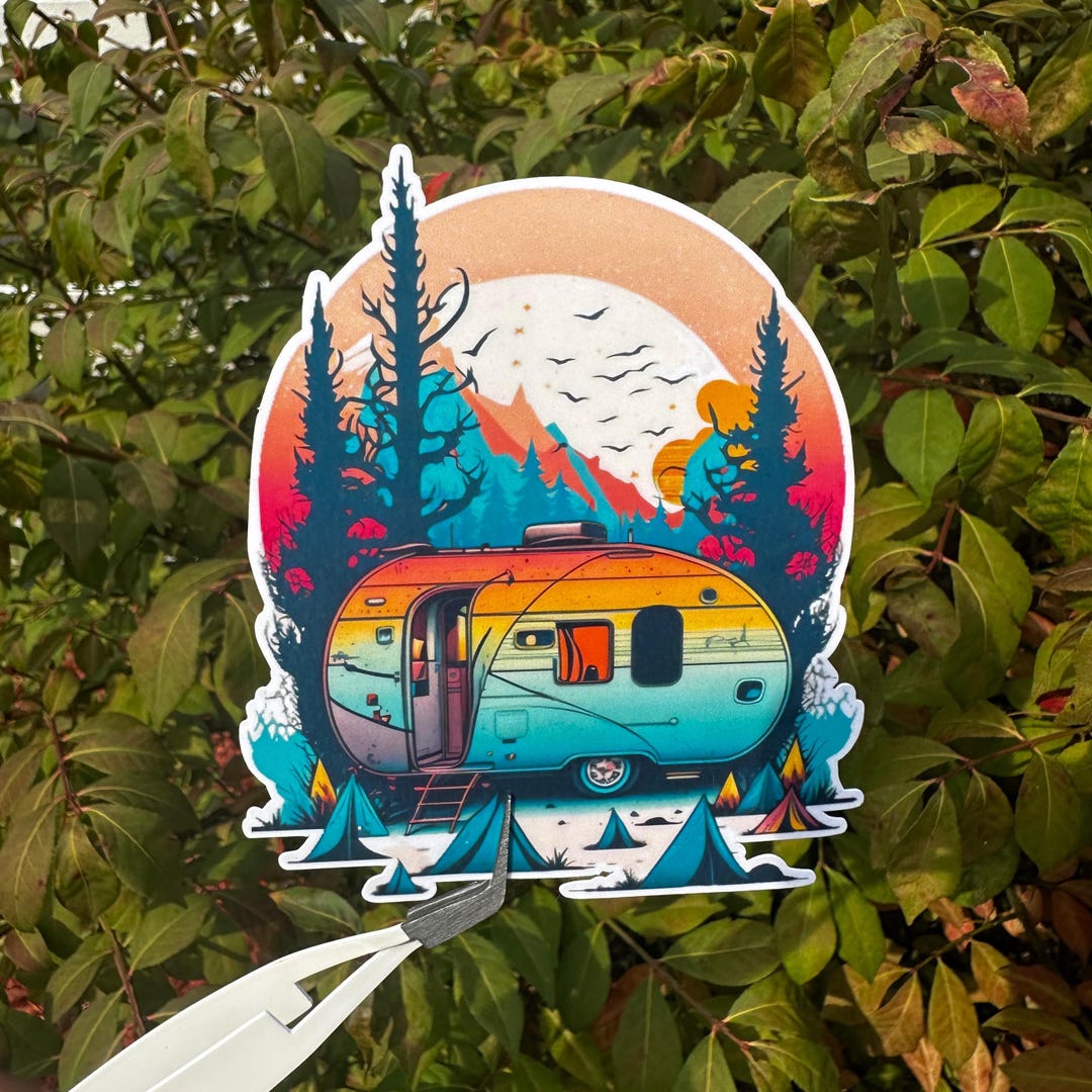 Camper Sticker Rv Retro Stickers Stickers for Laptops Tumblers Tool Box ...