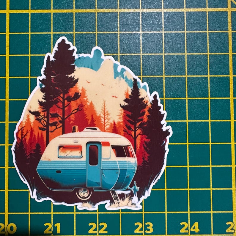 Camper Sticker Rv Retro Stickers Stickers for Laptops Tumblers Tool Box ...
