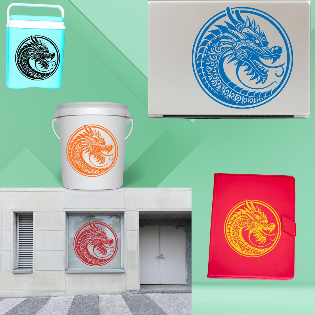 Dragon Decal Decorative Dragon Vinyl Decal Custom Vinyl Decals Custom ...