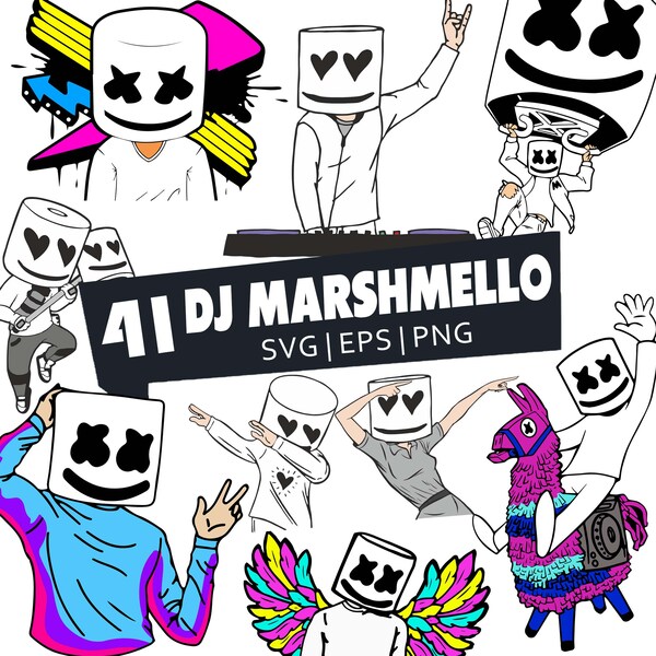 Dj Marshmello Svg - Etsy