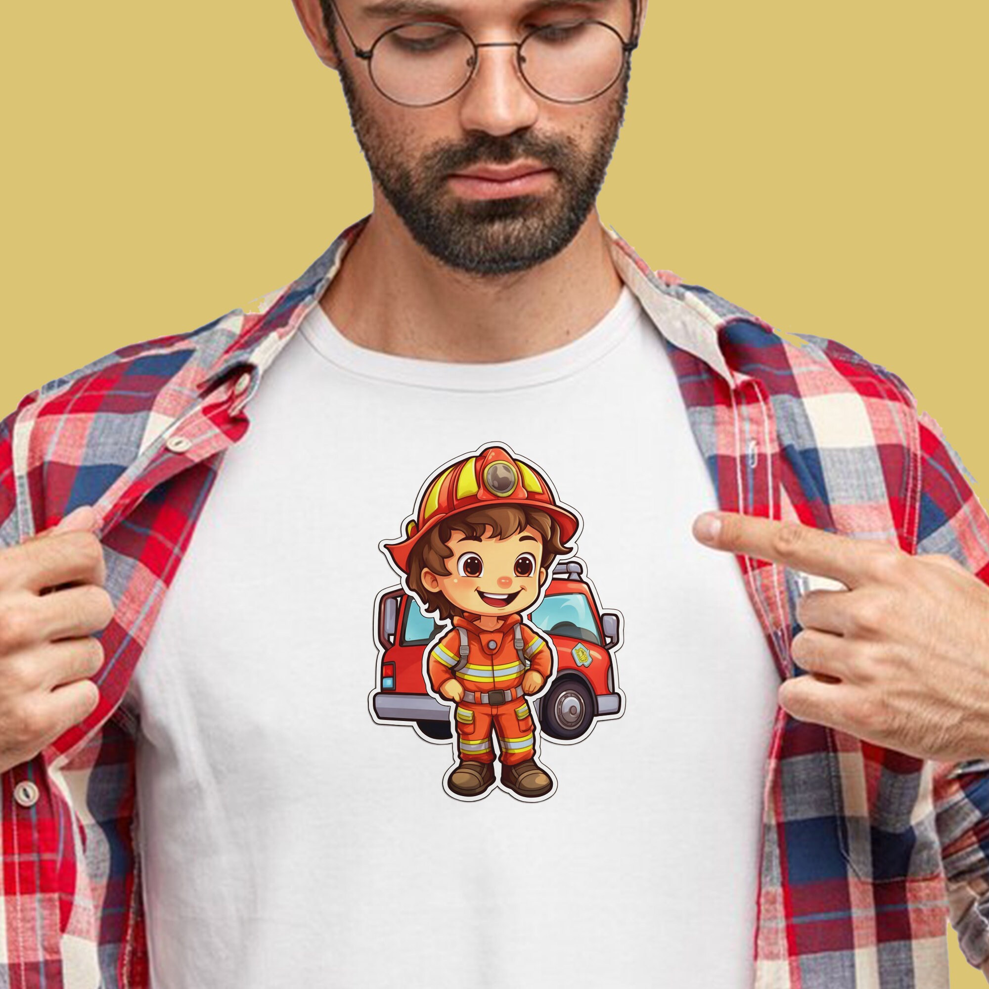 Firefighter Clipart Firefighter Png Fire Truck Png Sublimation Designs ...