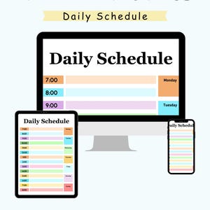 Fillable Daily Schedule - Printable PDF, Task Organizer - Etsy