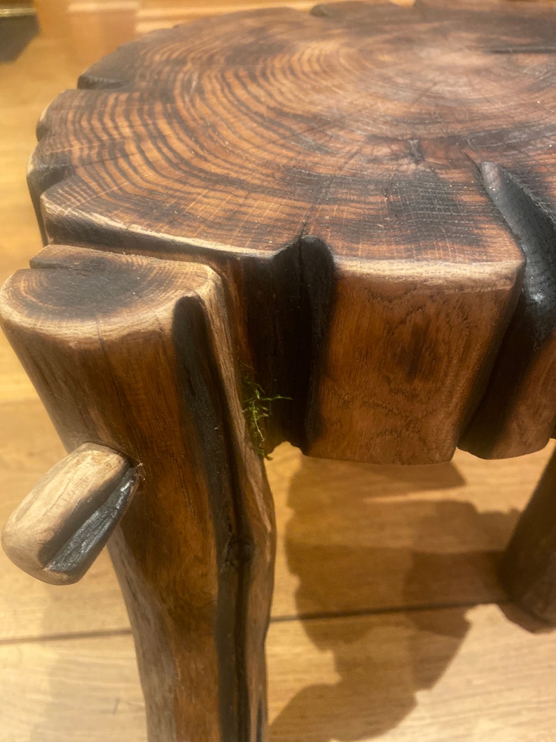 Oak Wood Stool - Etsy