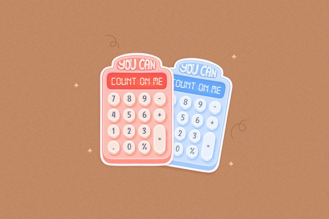 Jumbo Sticker Count on Me Cute Sticker, Kawaii Sticker, Cute Stationary ...