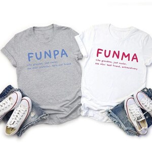 Funny Grandma Shirt, Fun Grandpa Shirt, Funma and Funpa Funny Matching ...