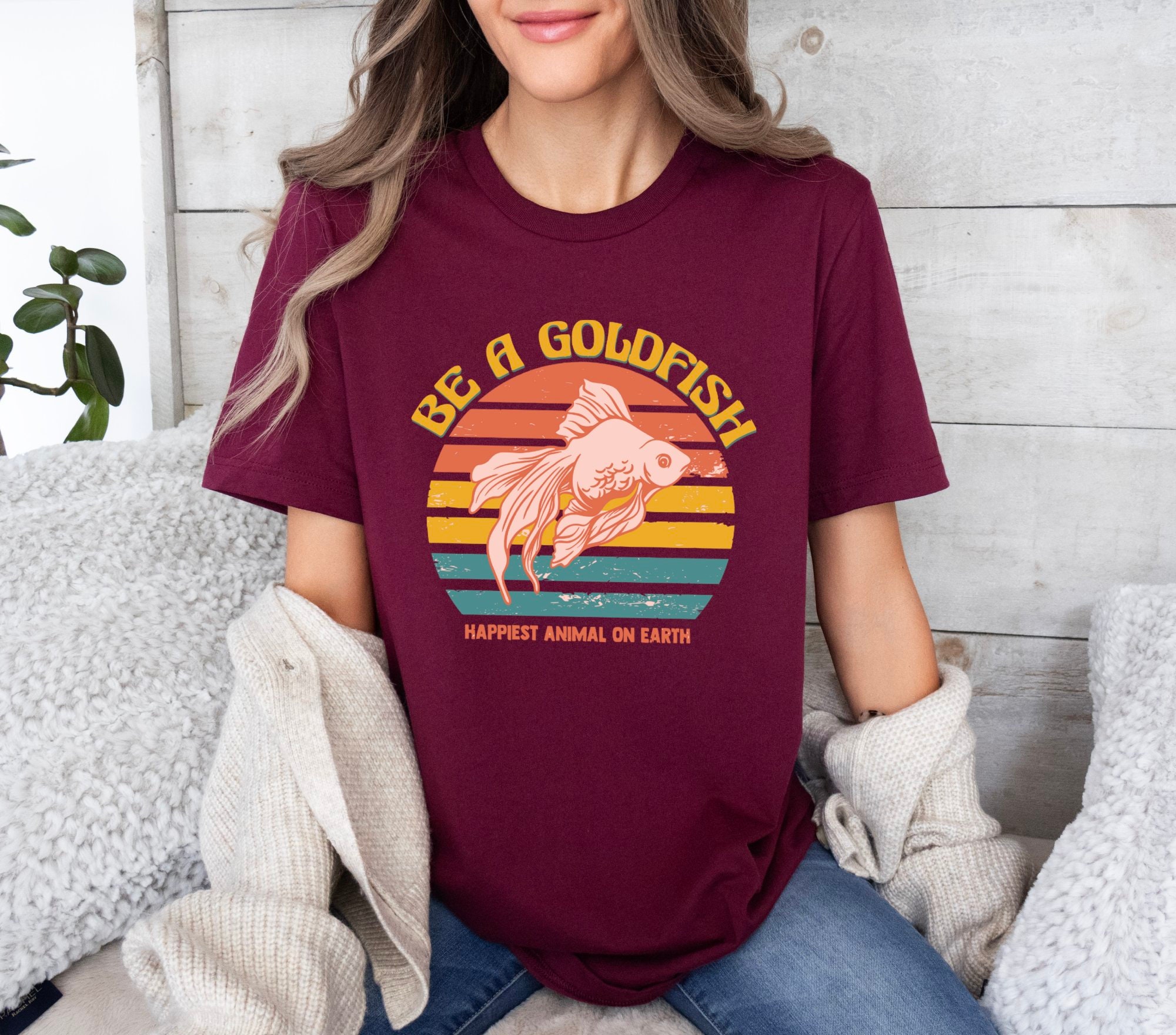 Goldfish Shirt, Be A Goldfish Shirt, Happiest Animal on Earth, Lasso ...