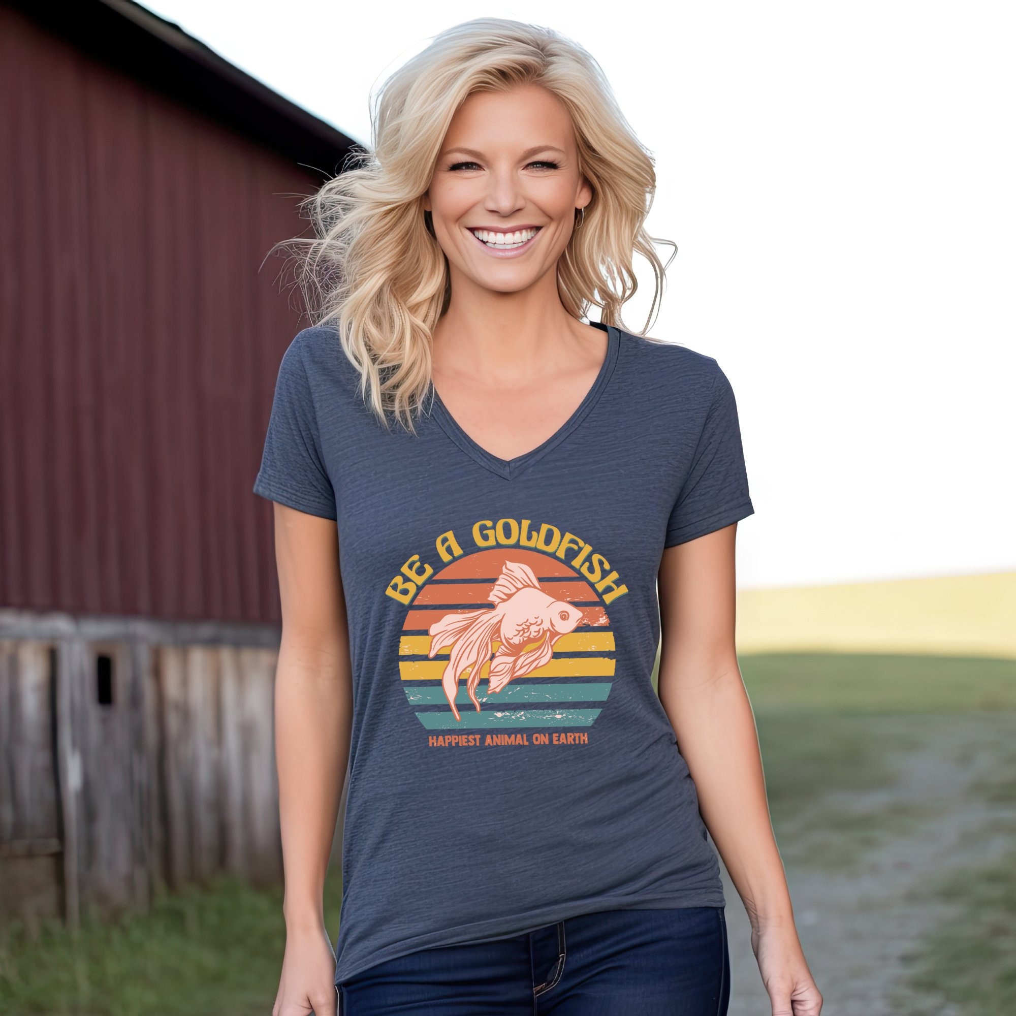 Goldfish Shirt, Be A Goldfish Shirt, Happiest Animal on Earth, Lasso ...