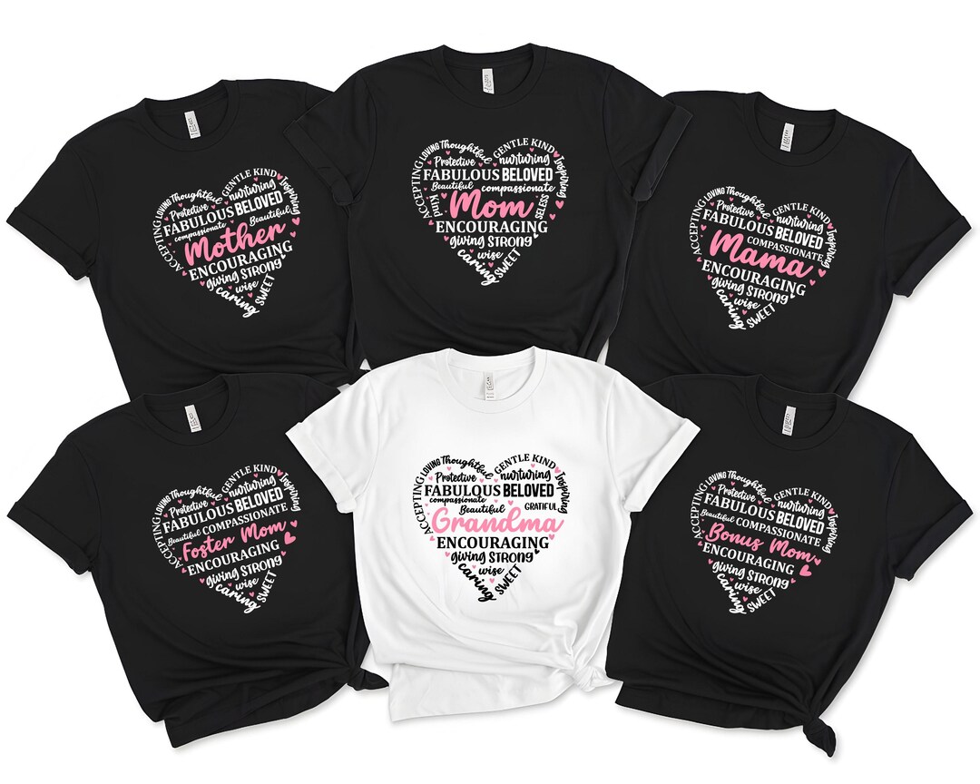 Mother's Heart Shirt, Custom Mother's Day T-shirt, Mom 's Heart ...