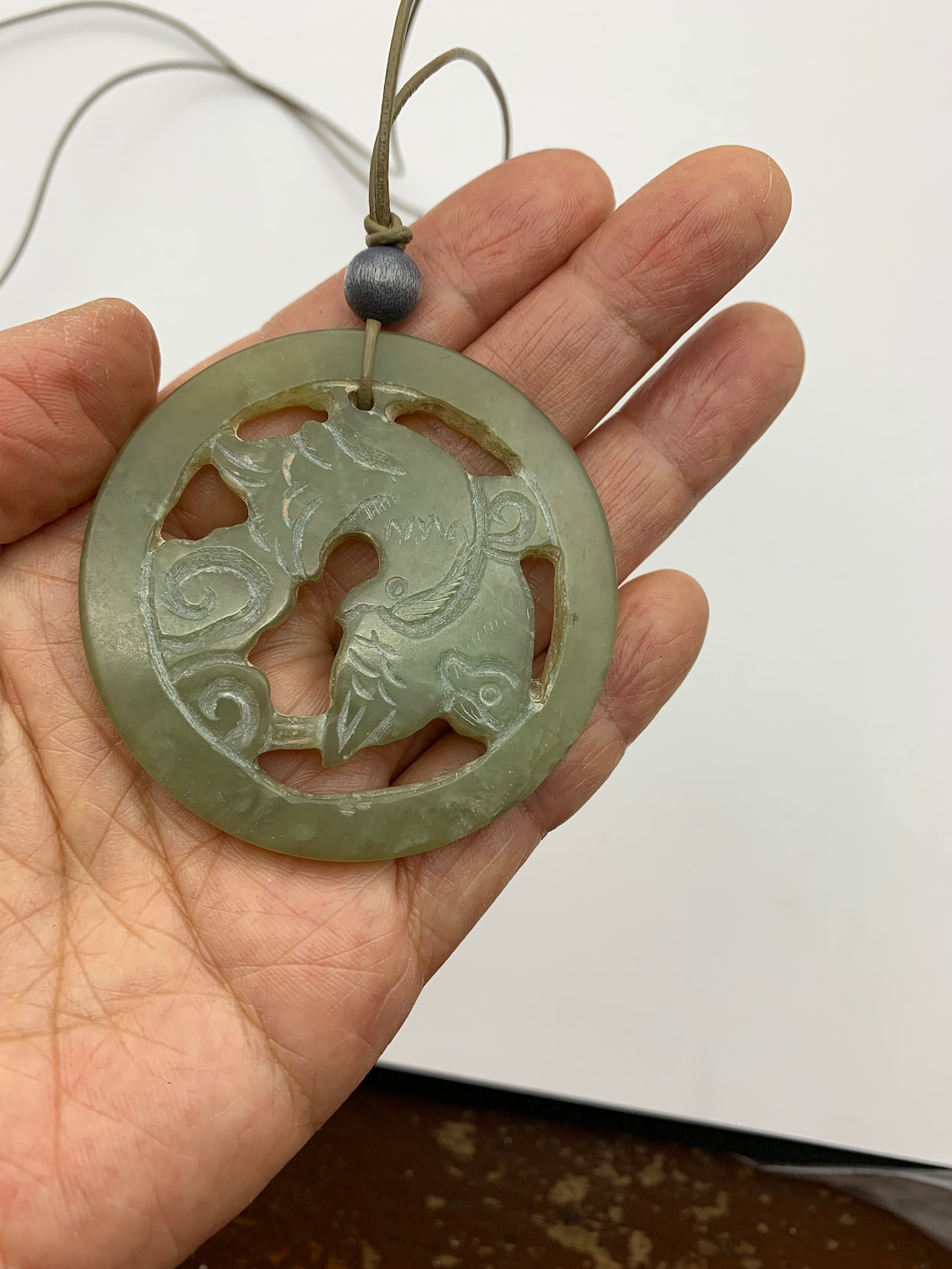 Old Chinese Jade Pendant Necklace - Etsy Canada