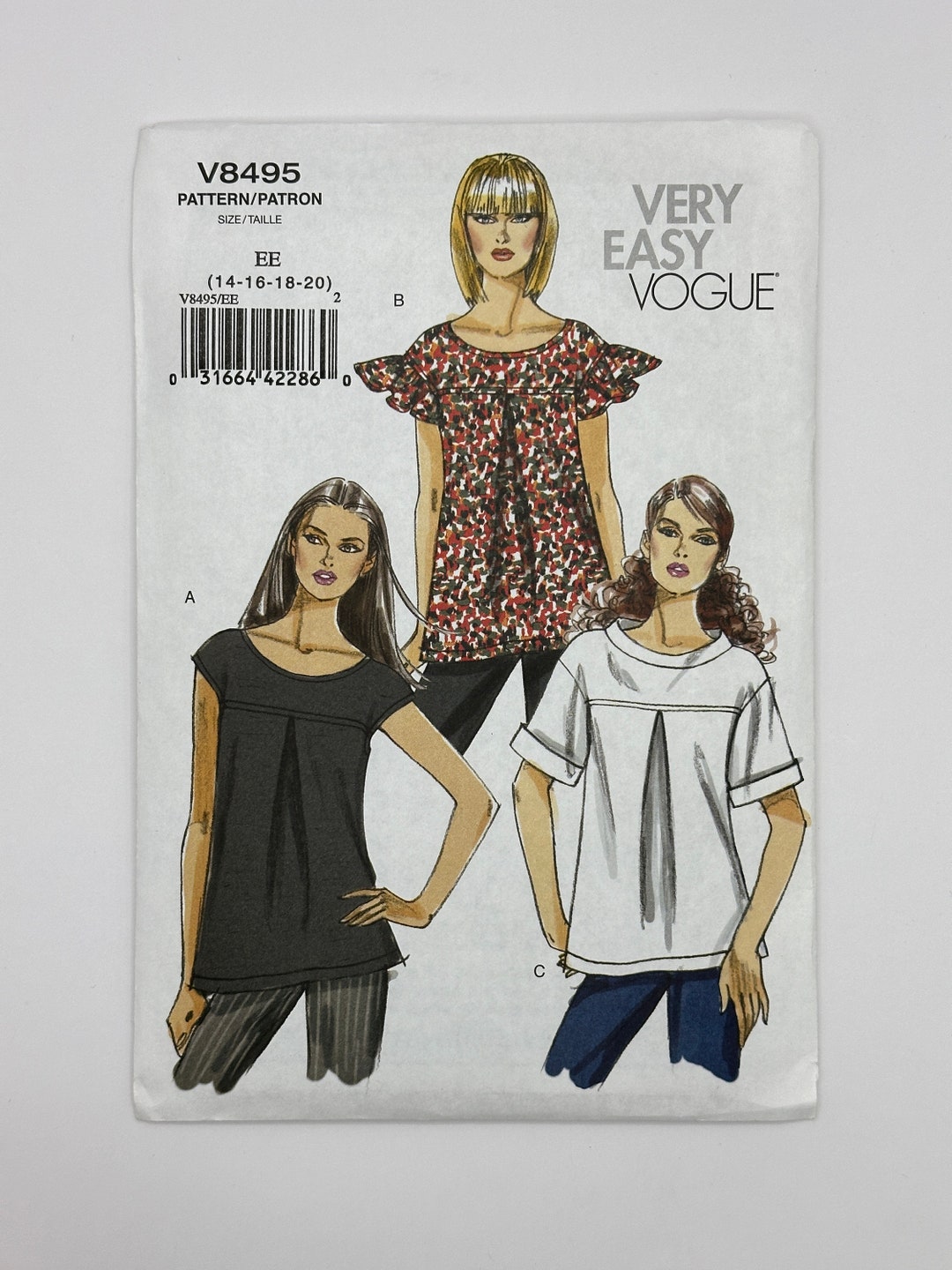 Vogue Very Easy Design Sewing Pattern V8495 (new, Unused) - Etsy