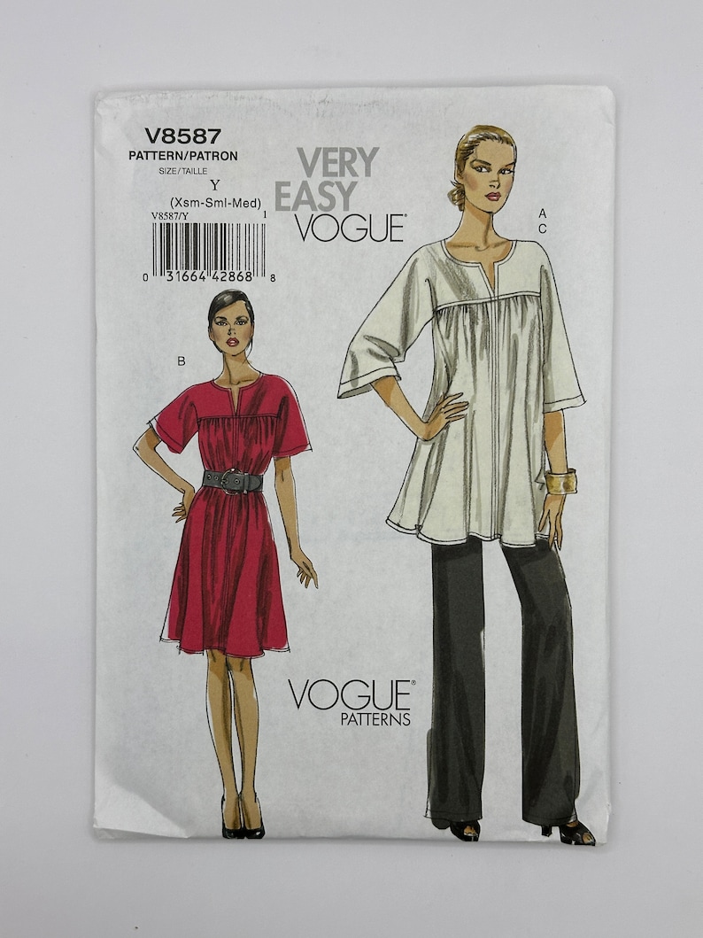 Vogue Very Easy Design Sewing Pattern V8587 (new, Unused) - Etsy