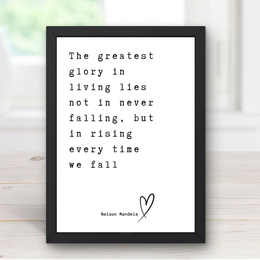 Nelson Mandela Quote Poster: Inspirational Wall Art (PDF & PNG) - Etsy