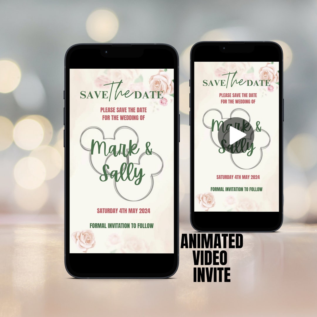 Animated Invitation, Save the Date Animated Card, Video Save the Date ...
