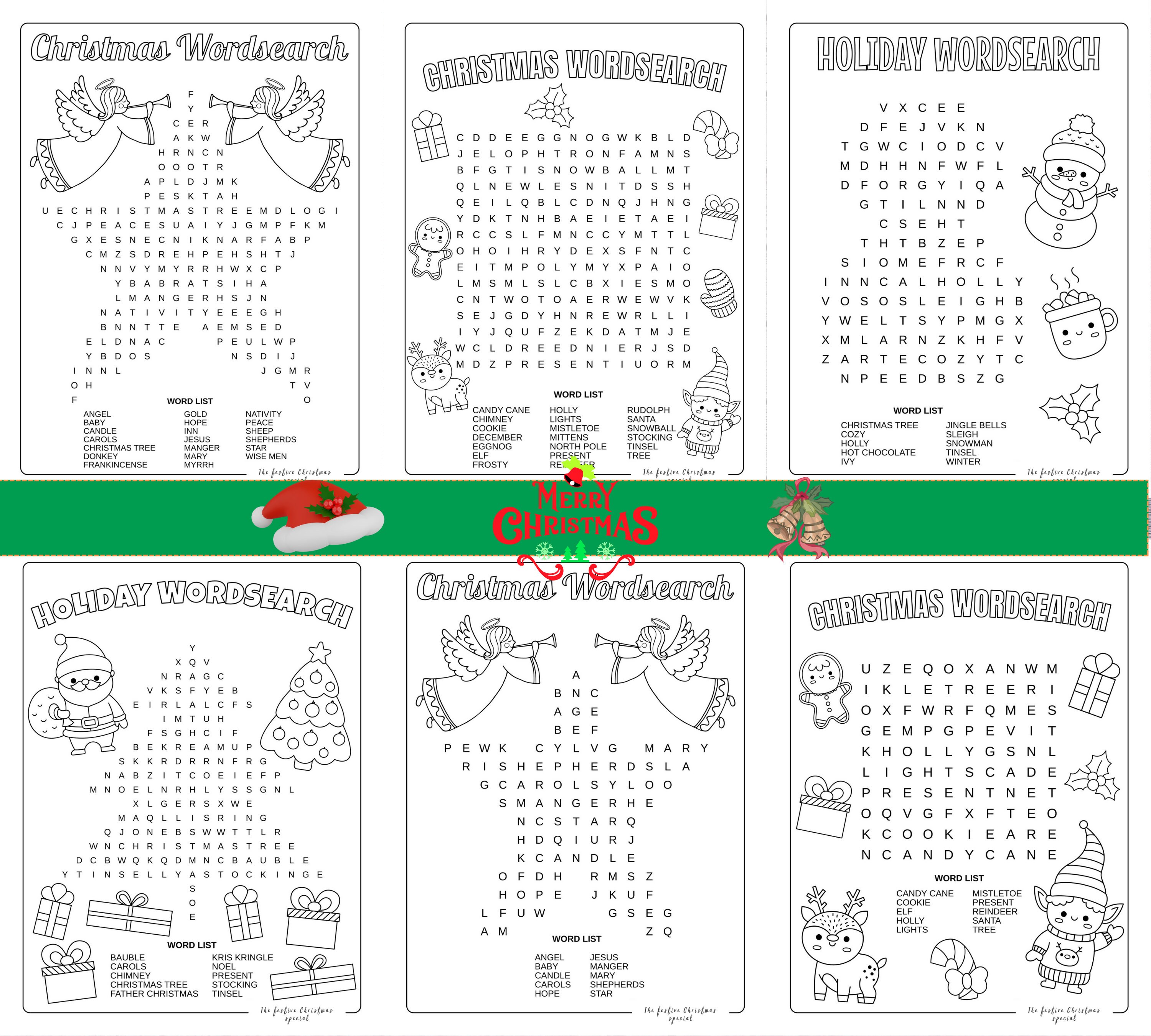 New Year Coloring Pages 2024 Christmas Word Scramble Christmas Word ...