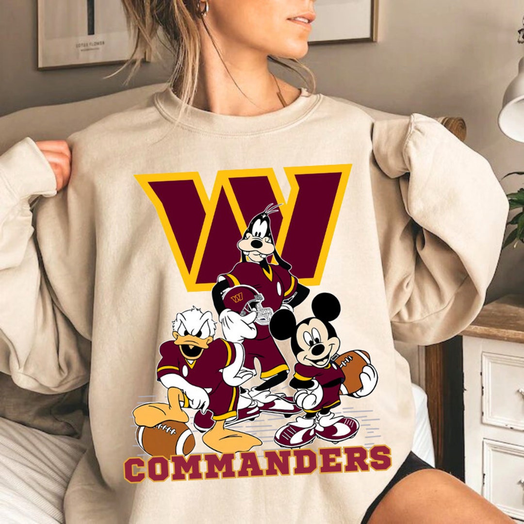 Washington Commanders Disney Football Crewneck Washington - Etsy