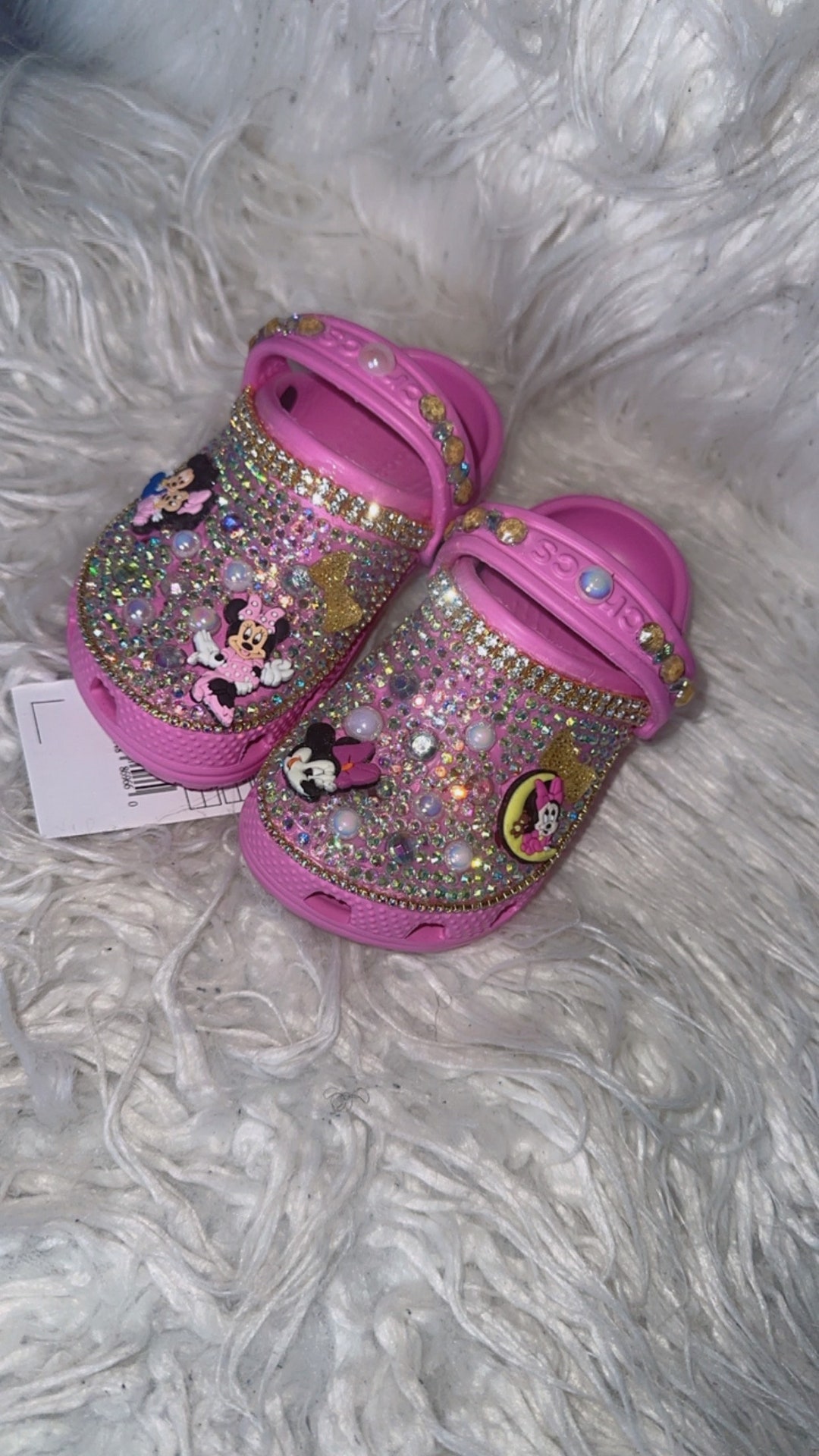 Child Minnie Mouse Custom Crocs Size C7 - Etsy