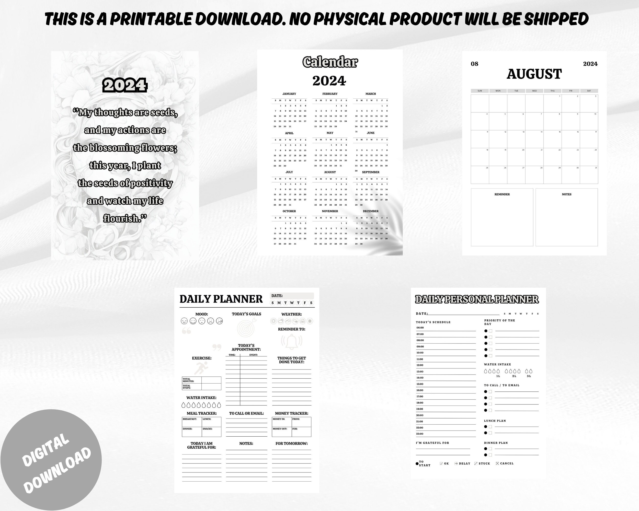 All-in-one Printable Digital Planners the Perfect Solution for Busy ...