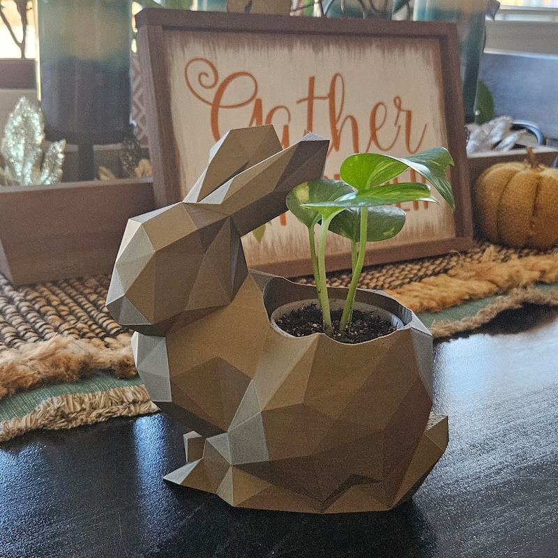 Rabbit Planter - Etsy