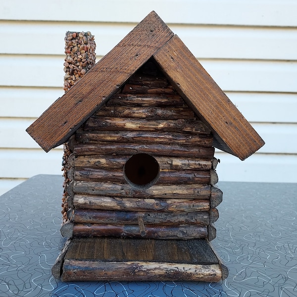 Log Cabin Birdhouse - Etsy