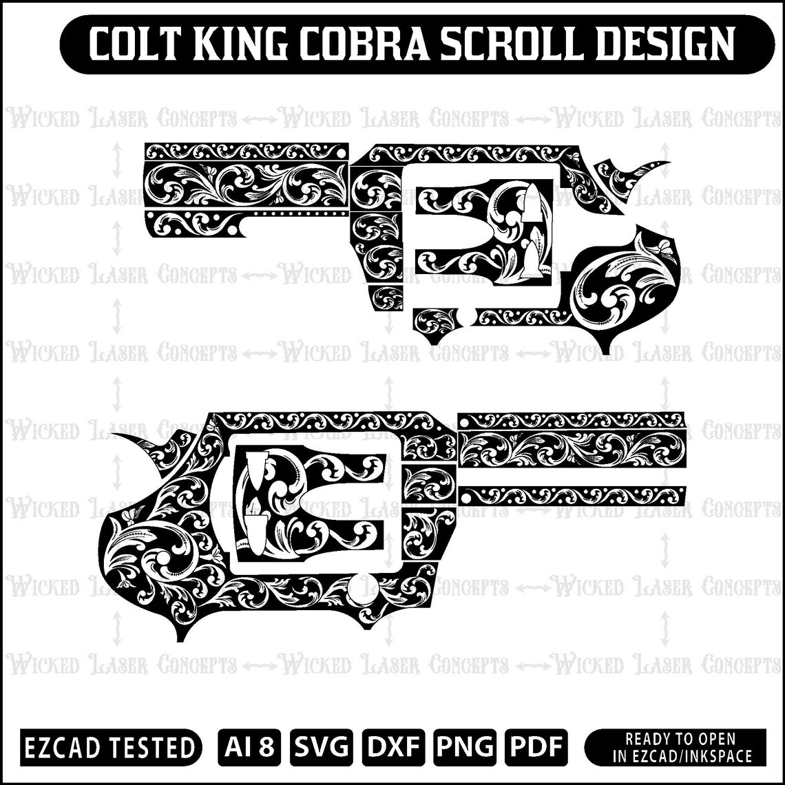 Colt King Cobra Scroll Design - Etsy