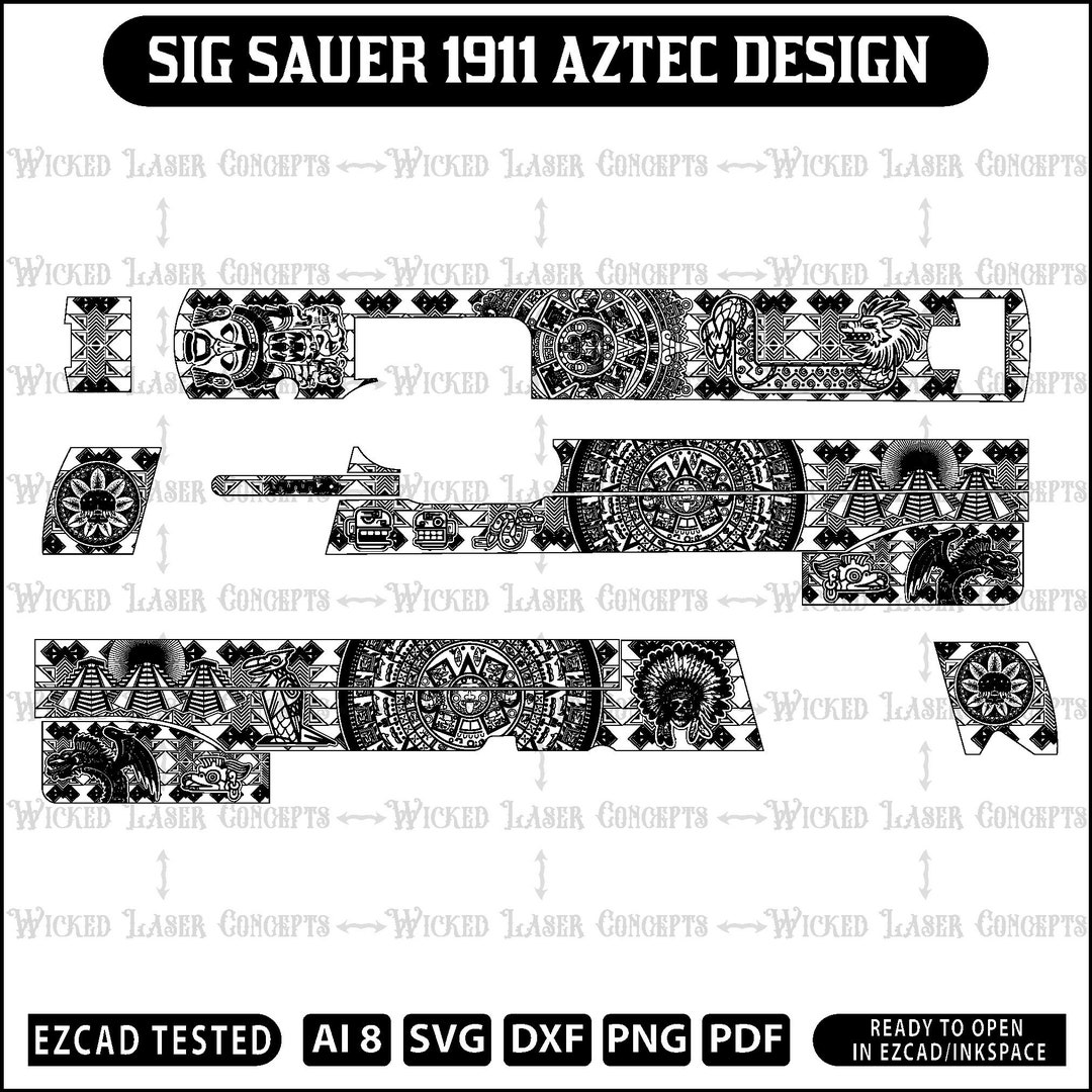 Sig Sauer 1911 Aztec Laser Design - Etsy