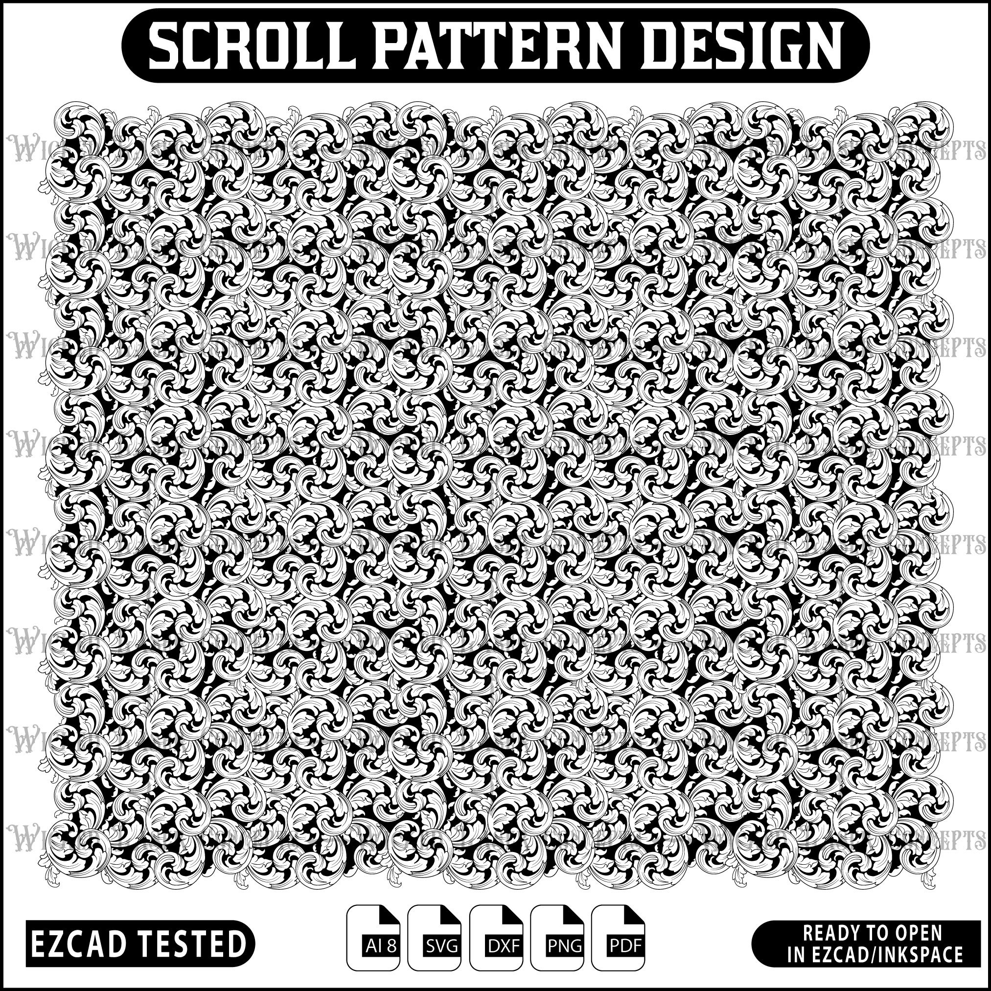 SCROLL PATTERN 2 - Etsy