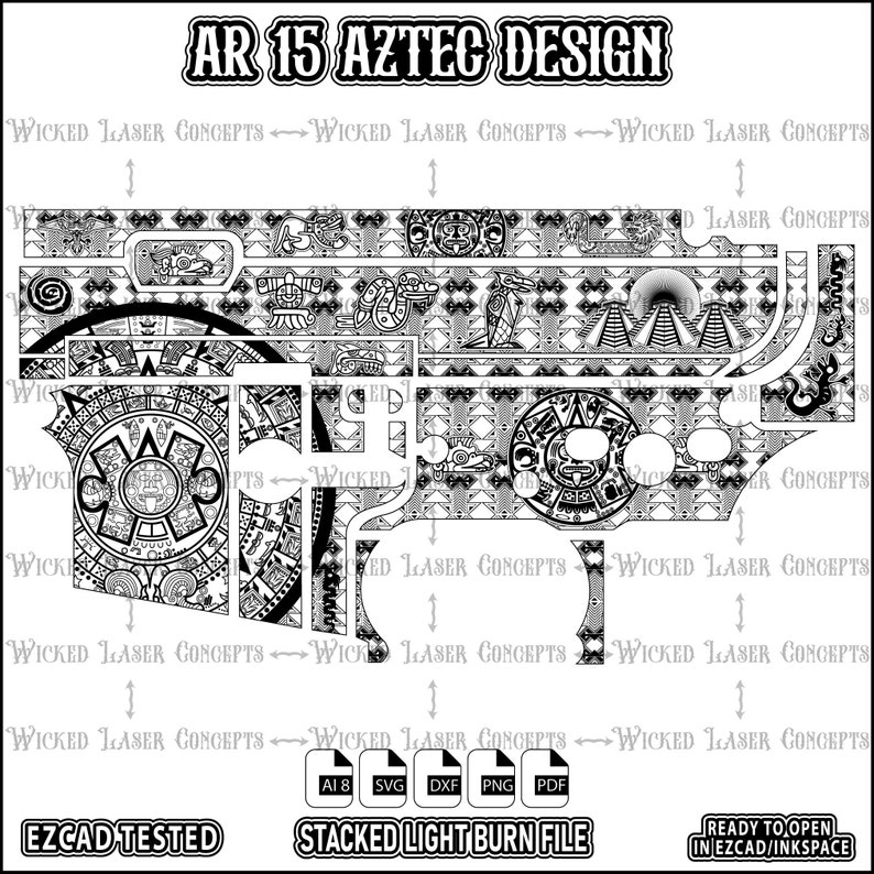 AR 15 Aztec Design - Etsy