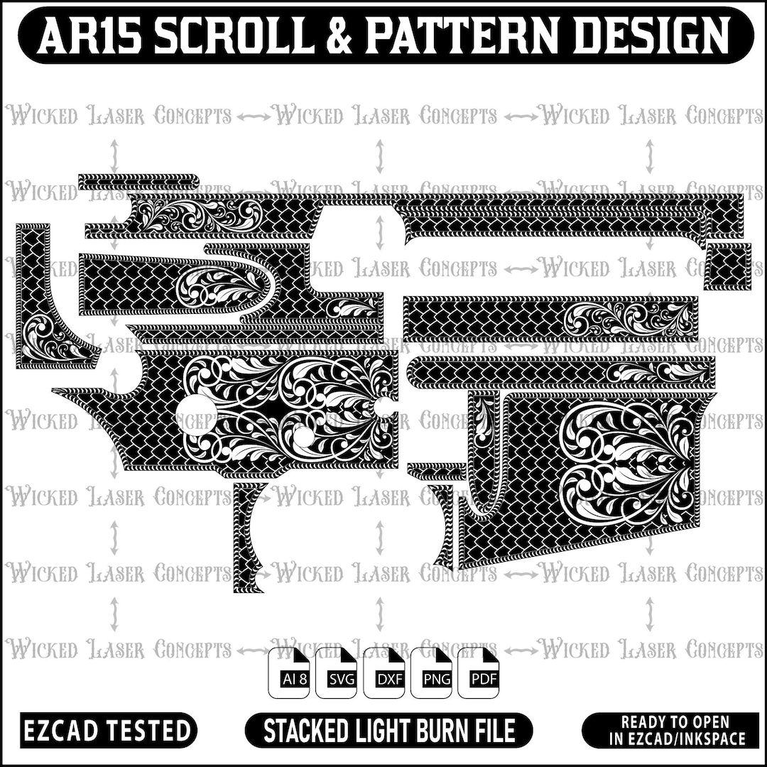 AR 15 Scroll Design - Etsy