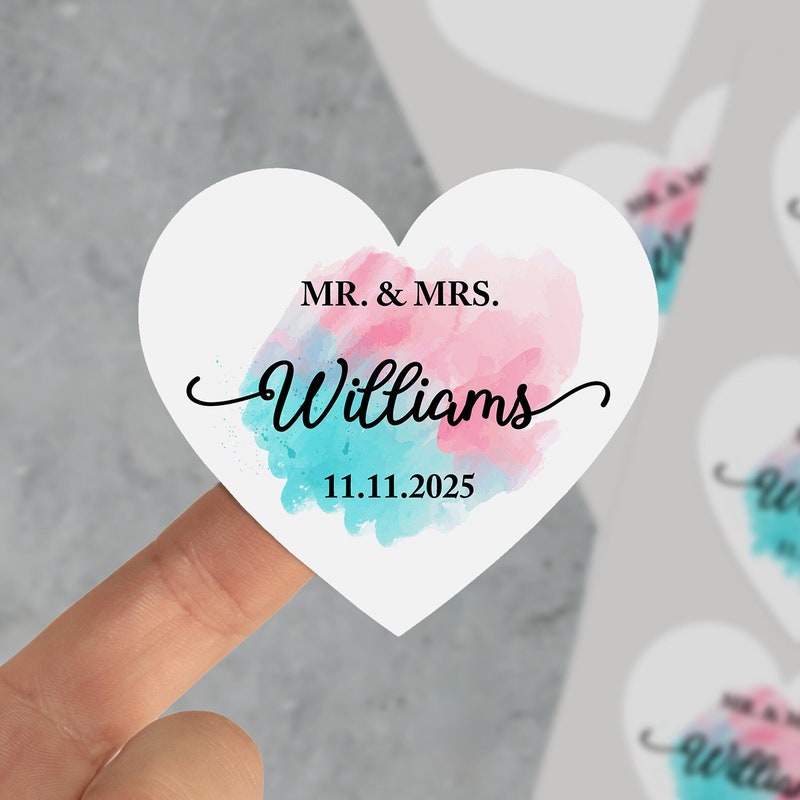 Custom Heart Stickers - Etsy