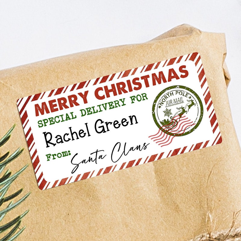Santa Stickers - Etsy