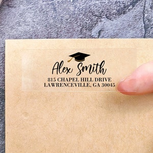 Graduation Address Label/graduation Mailing Sticker/clear Address Label ...