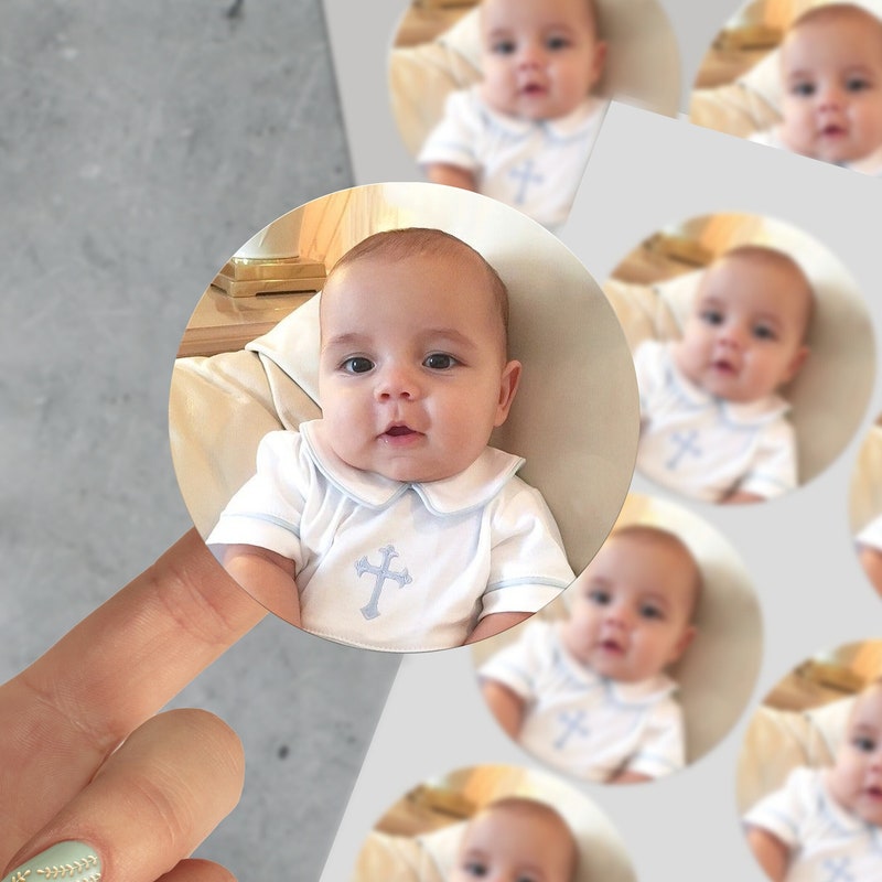 4 Round Photo Stickers - Etsy