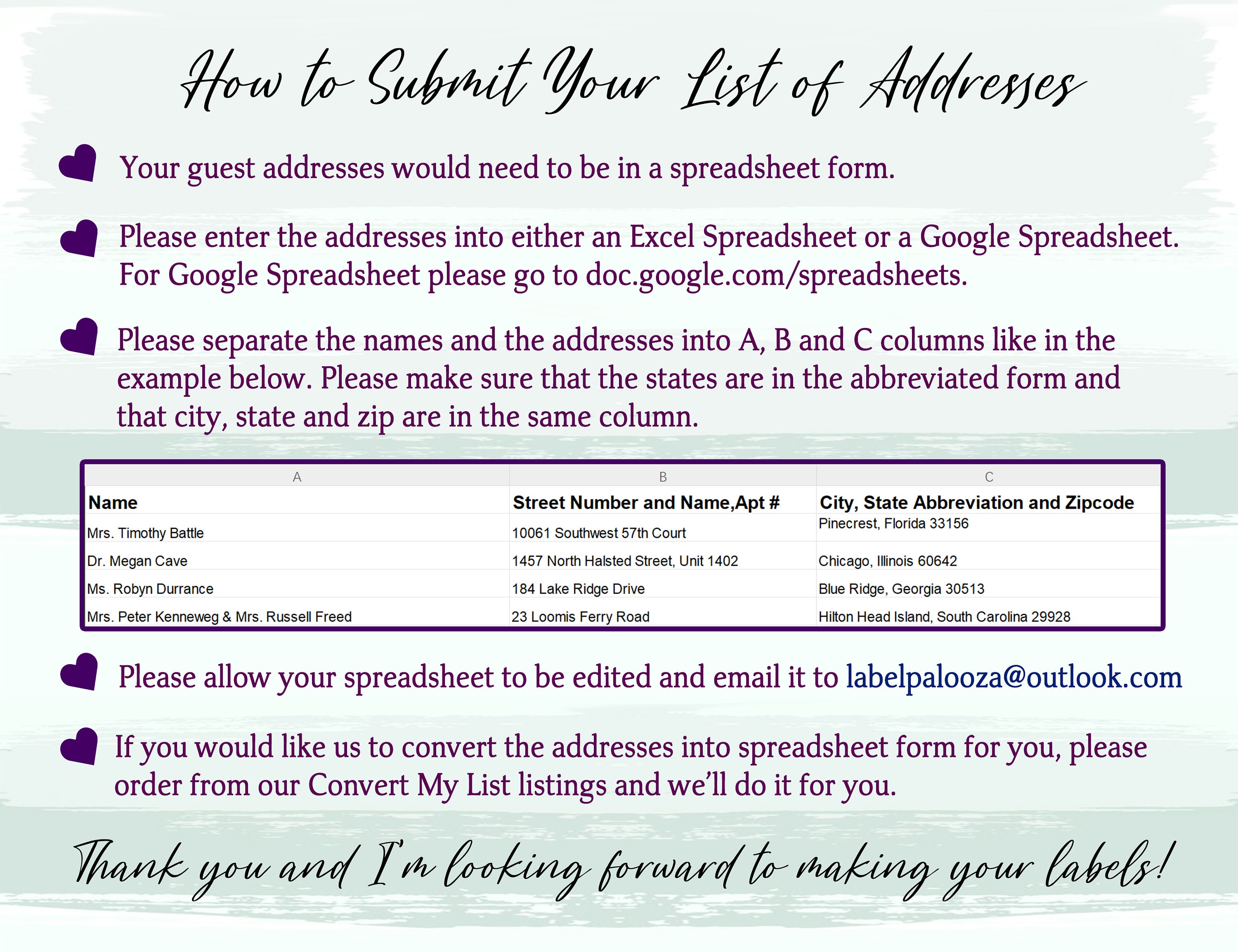 Personalized Recipient Address Labels/guest List Address Labels/wedding ...